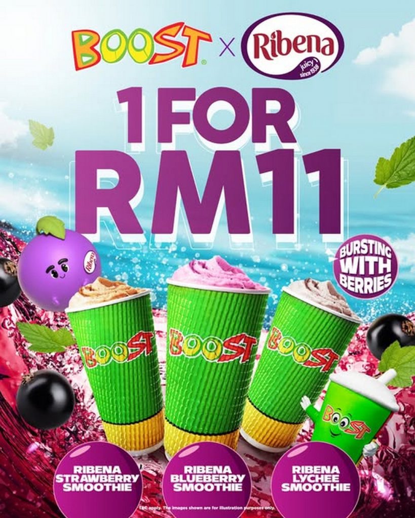 11 November 2025: Boost Juice Bars Malaysia: Boost x Ribena RM11 ...