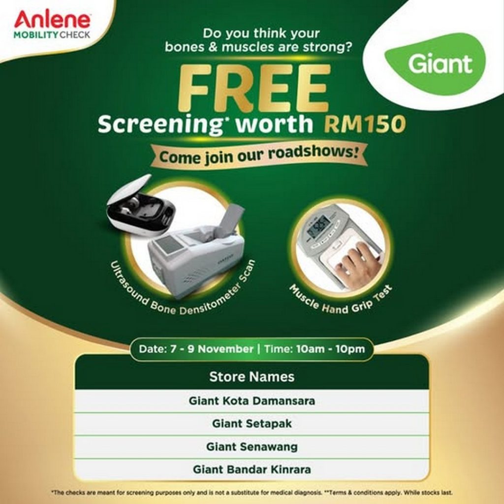 7–9 November 2025: Giant Malaysia: Free Anlene Mobility Check and ...