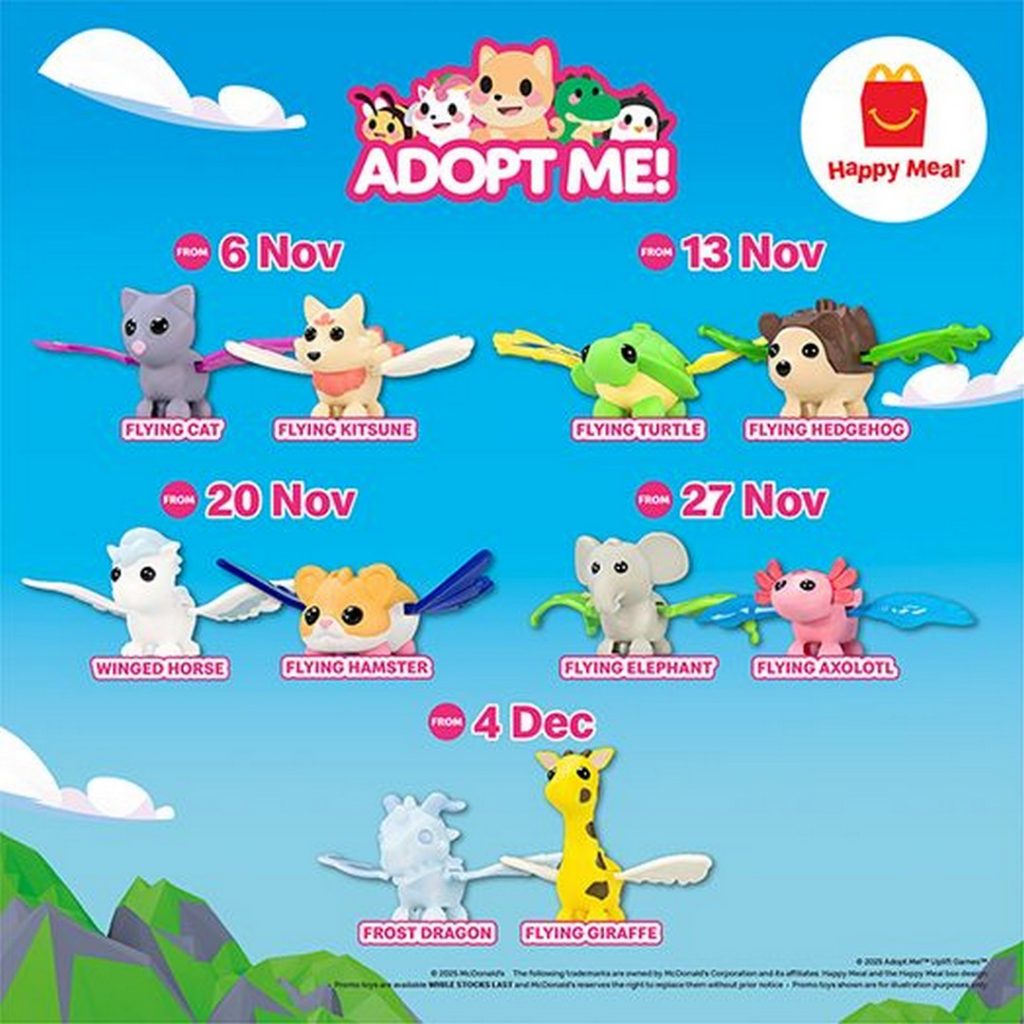 6 November–10 December 2025: McDonald’s Malaysia: Adopt Me! Happy Meal ...