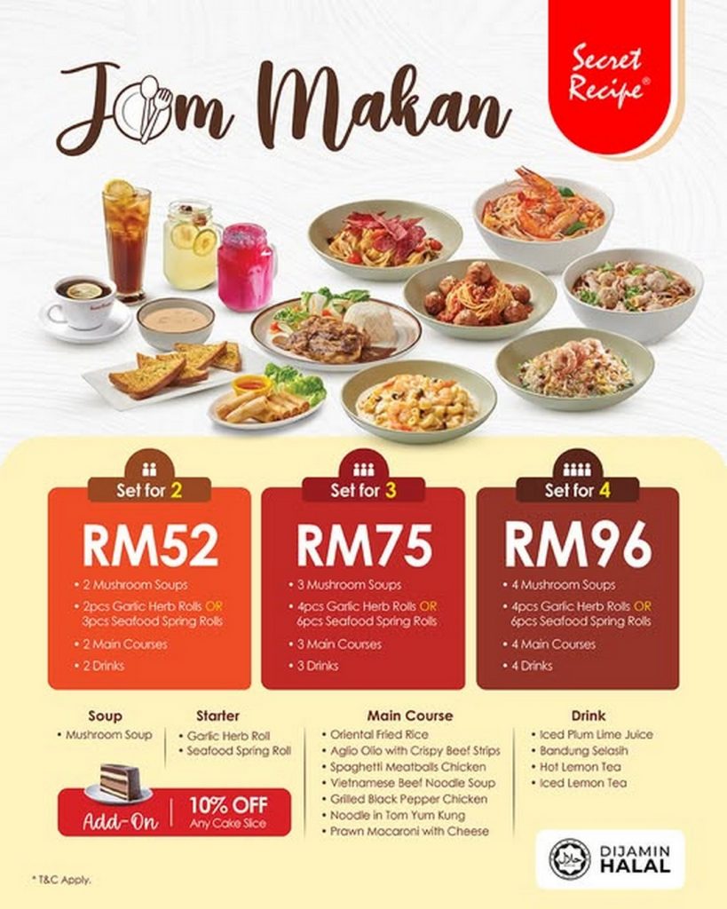 5 November 2025 onwards: Secret Recipe Malaysia Let’s Eat Promo ...