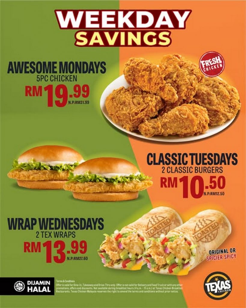 10 November 2025 onwards: Texas Chicken Malaysia Weekday Savings ...