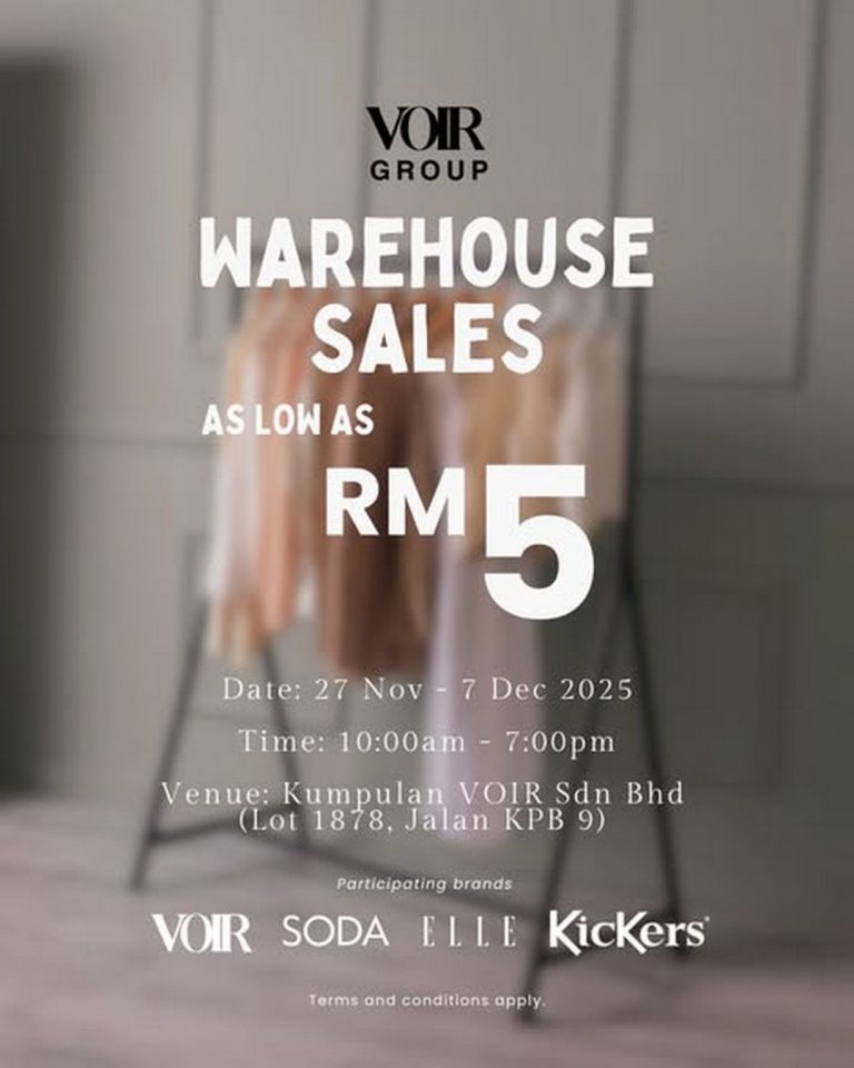 27 November-7 December 2025: VOIR Gallery: RM5 Fashion Frenzy Warehouse ...