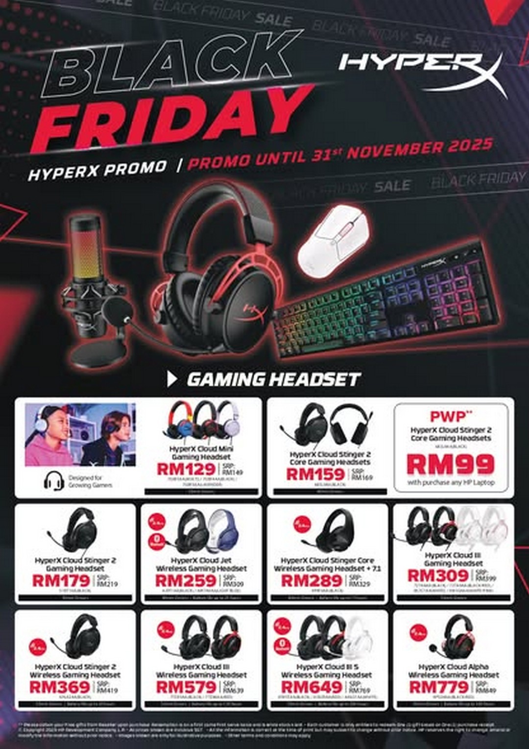 19-30 November 2025: Viewnet Malaysia: Black Friday Gaming Gear Promotion: HyperX Headsets at ...