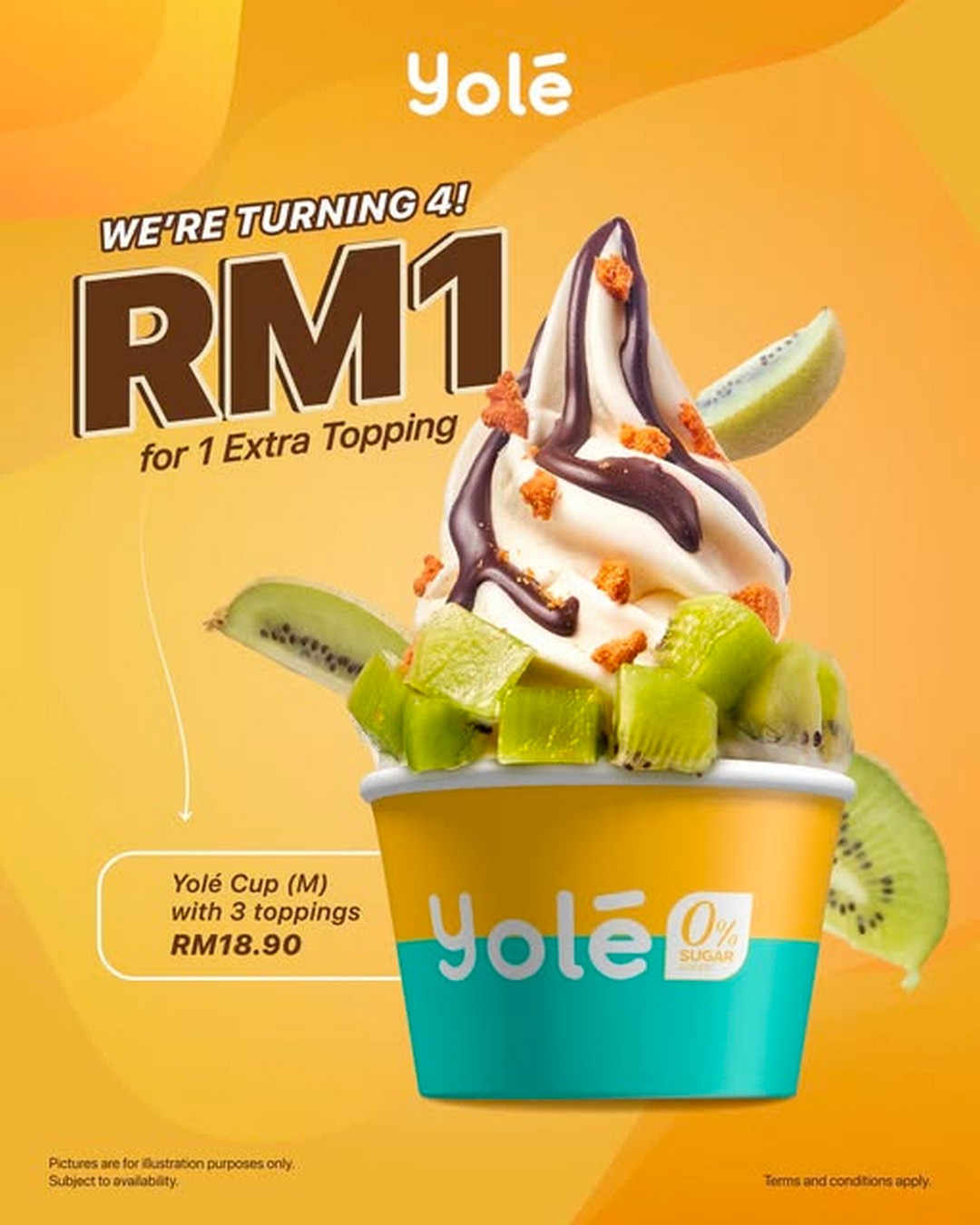 Now till 31 December 2025: Yolé Malaysia: Celebrate 4th Anniversary with RM18.90 Cup of Frozen ...