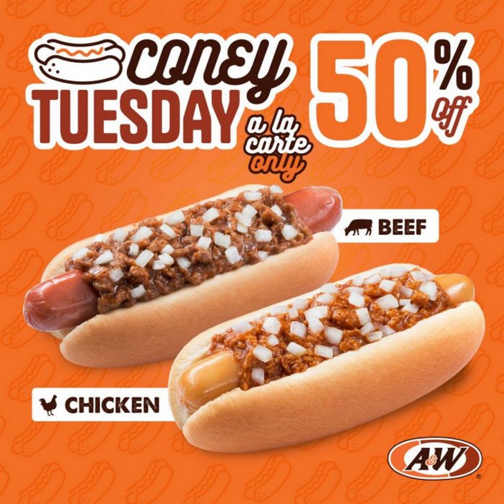23 December 2025: A&W Malaysia: Coney Tuesday with 50% Off A La Carte ...