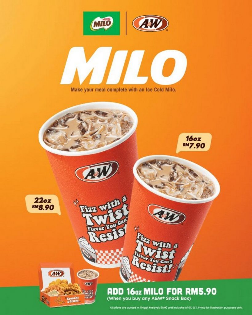 23 December 2025 Onward: A&W Malaysia: Ice Cold Milo Drink & Snack Box ...