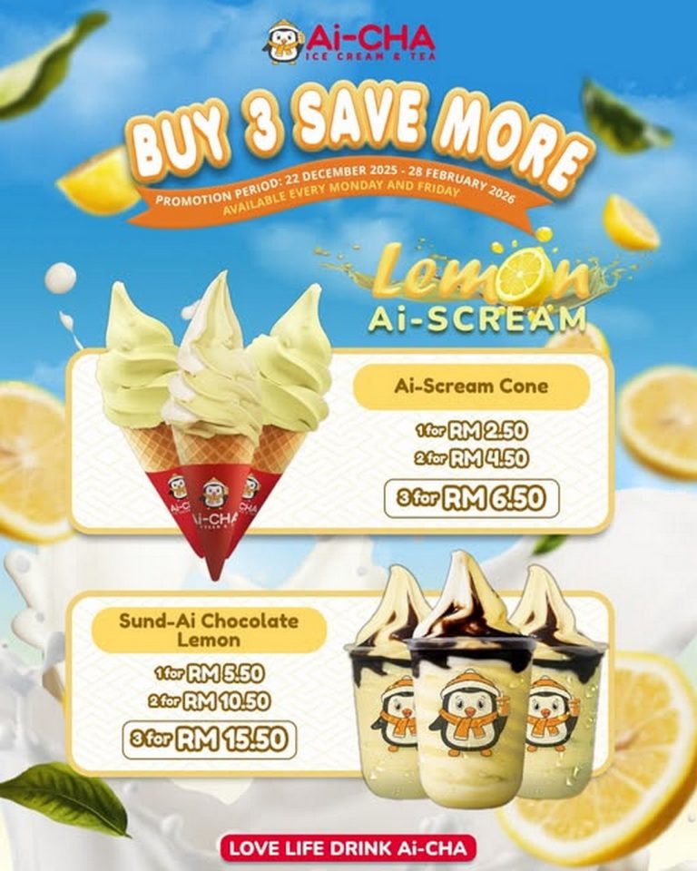 22 December 2025 – 28 February 2026: Ai-CHA Malaysia: Buy 3 Save More ...