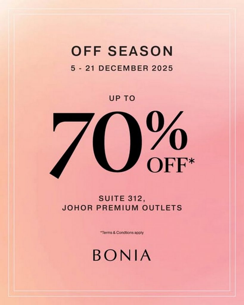 5-21 December 2025: Bonia Malaysia: Special Sale Up to 70% Off Selected ...