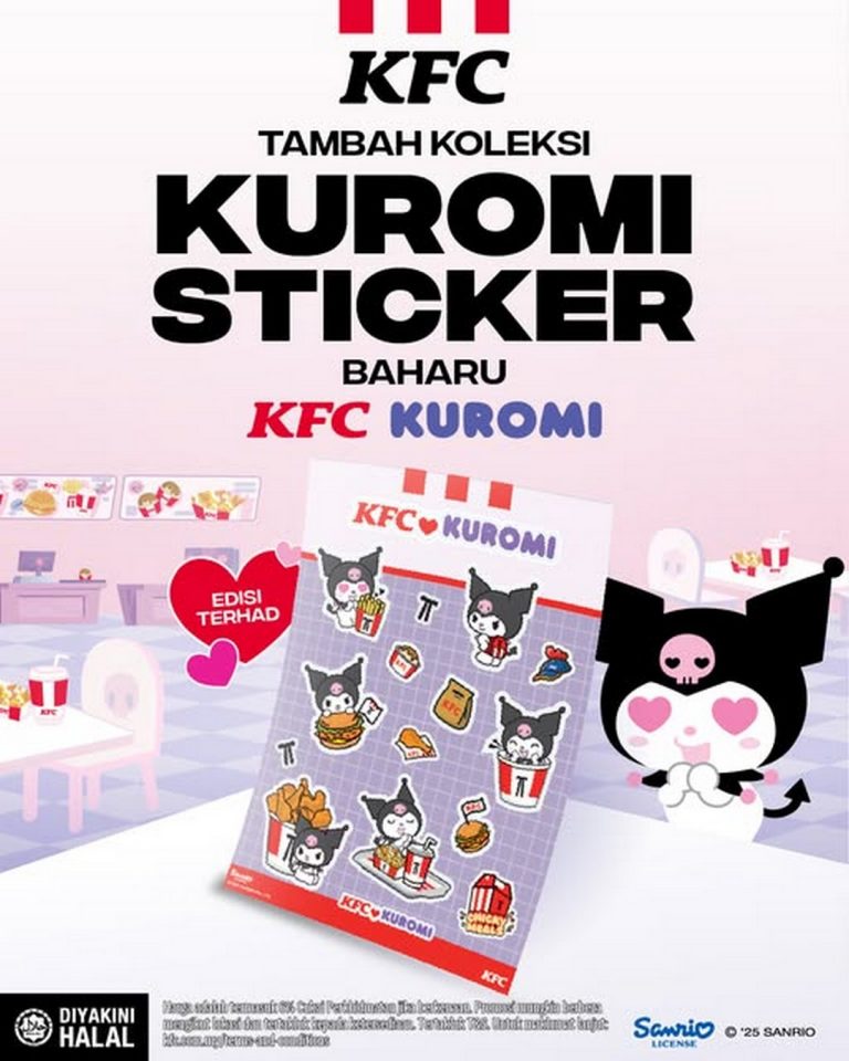 2 December 2025 onwards: KFC Malaysia: Kuromi Sticker Giveaway with ...