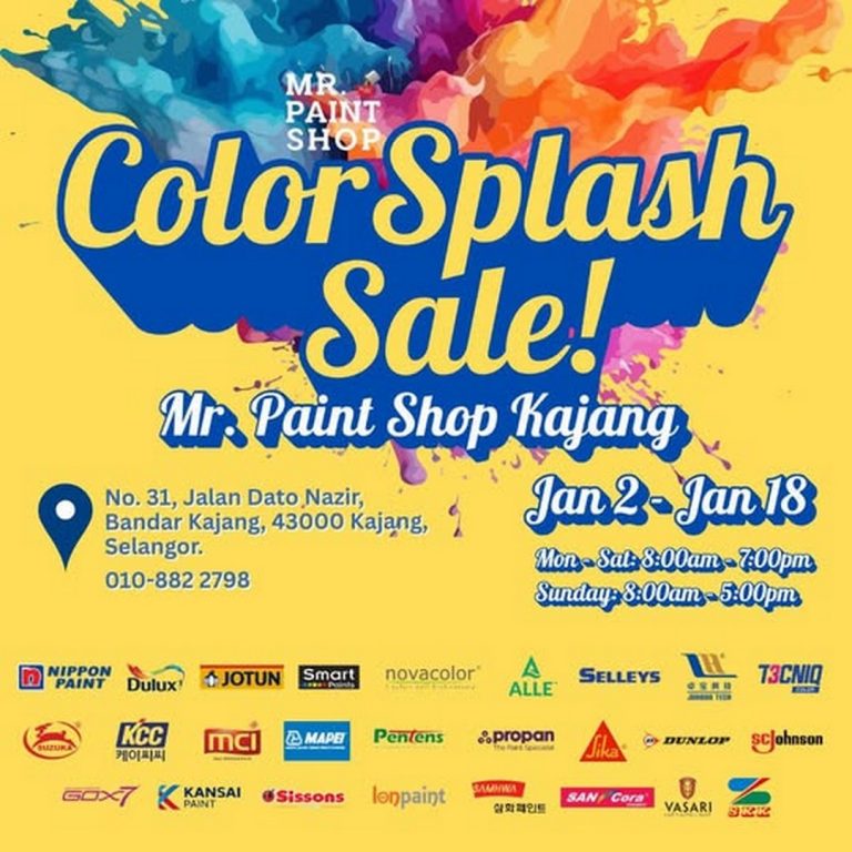 2–18 January 2026: Mr. Paint Shop Kajang: Colour Splash Sale ...