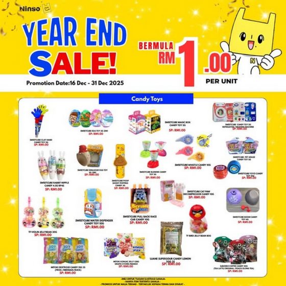 16–31 December 2025: Ninso Malaysia: RM1 Steals on Everyday Essentials ...