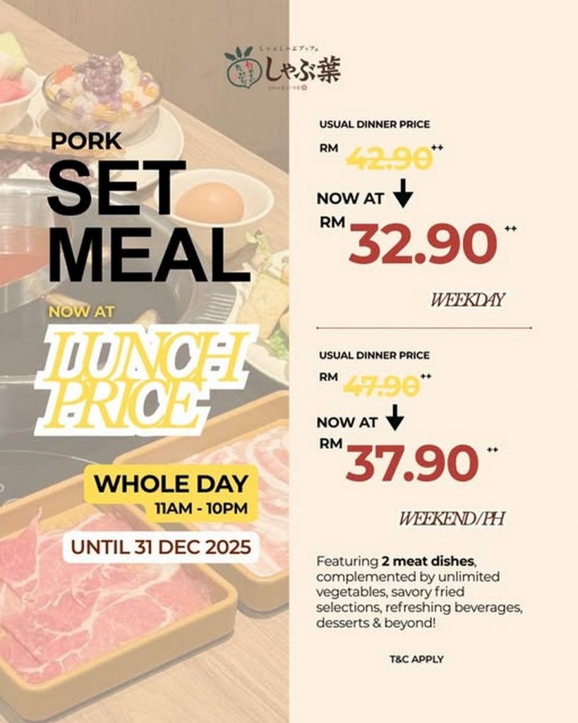 Now till 31 December 2025: SHABU-YO Malaysia Set Meals All-Day ...
