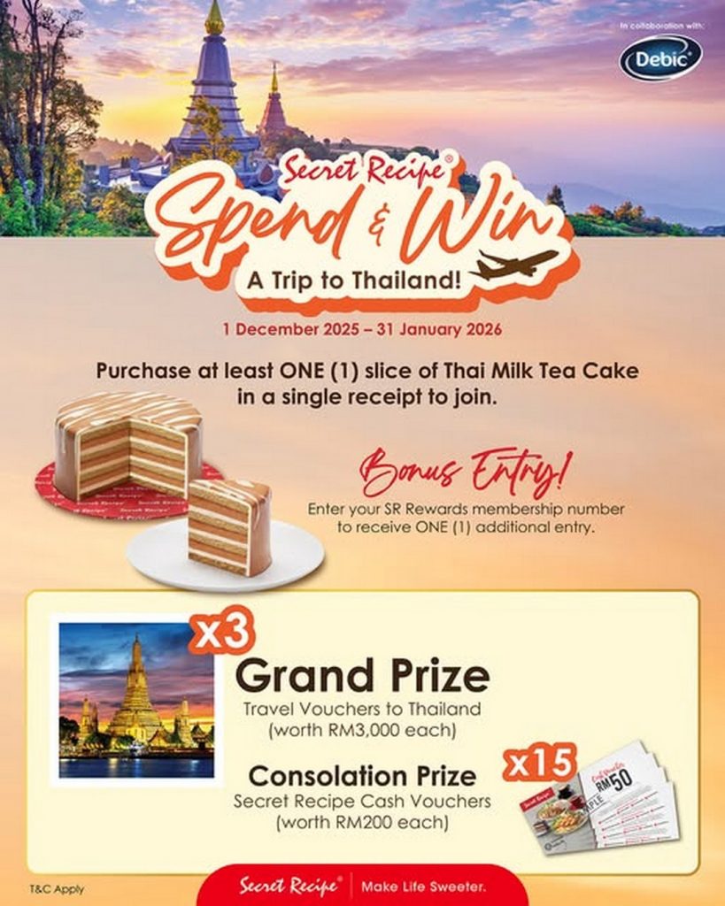 1 December 2025 – 31 January 2026: Secret Recipe Malaysia – Win a ...