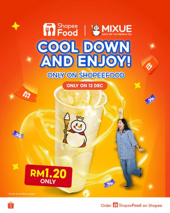 12 December 2025: ShopeeFood Malaysia: Mixue Lemonade RM1.20 One-Day ...