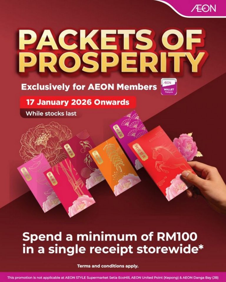 17 January 2026 onwards: AEON Malaysia: Free Packets of Prosperity Ang ...