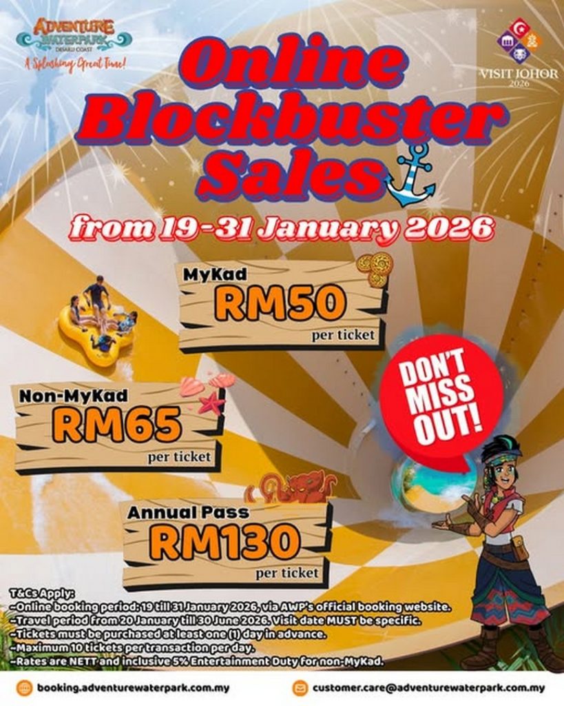 19-31 January 2026: Adventure Waterpark Desaru Coast: Exciting Day ...