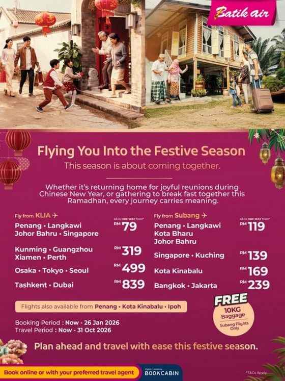 Now till 26 January 2026: Batik Air Malaysia: Fly Festive This Season ...