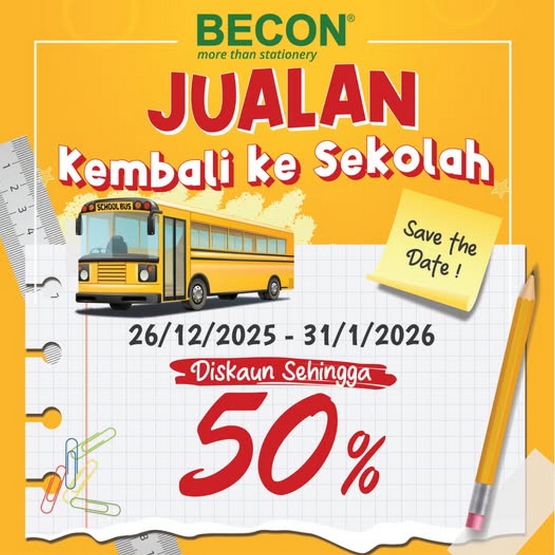 26 December 2025-31 January 2026: Becon Stationery: Back to School Sale ...