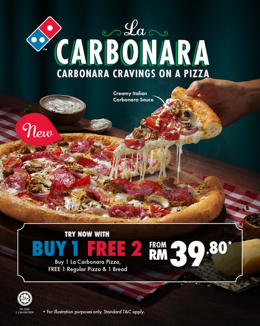 9 January 2026 onwards: Domino’s Pizza Malaysia: Creamy Carbonara Combo ...