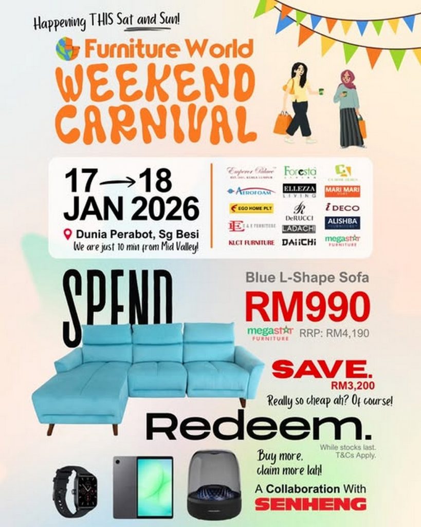 17-18 January 2026: Furniture World Malaysia: Weekend Furniture ...