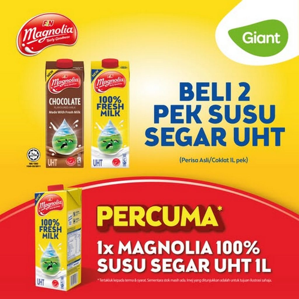 22 January 2026 onwards: Giant Malaysia: Buy 2 Magnolia Fresh Milk UHT ...