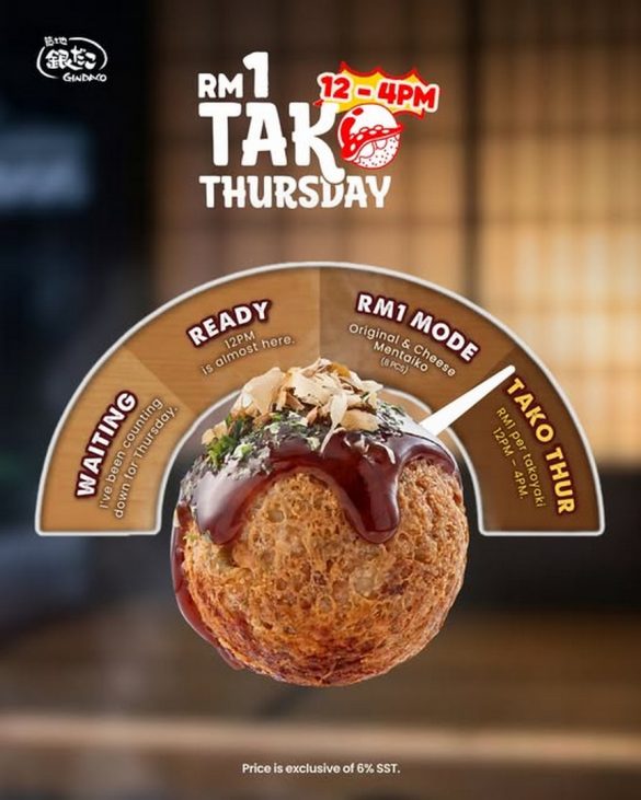 22 January 2026 onwards: Gindaco Malaysia: Enjoy RM1 Takoyaki Every ...