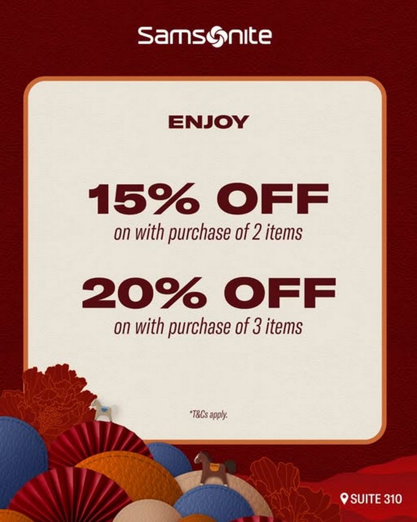 15 January-28 February 2026: Samsonite Factory Outlet: Special Sale ...