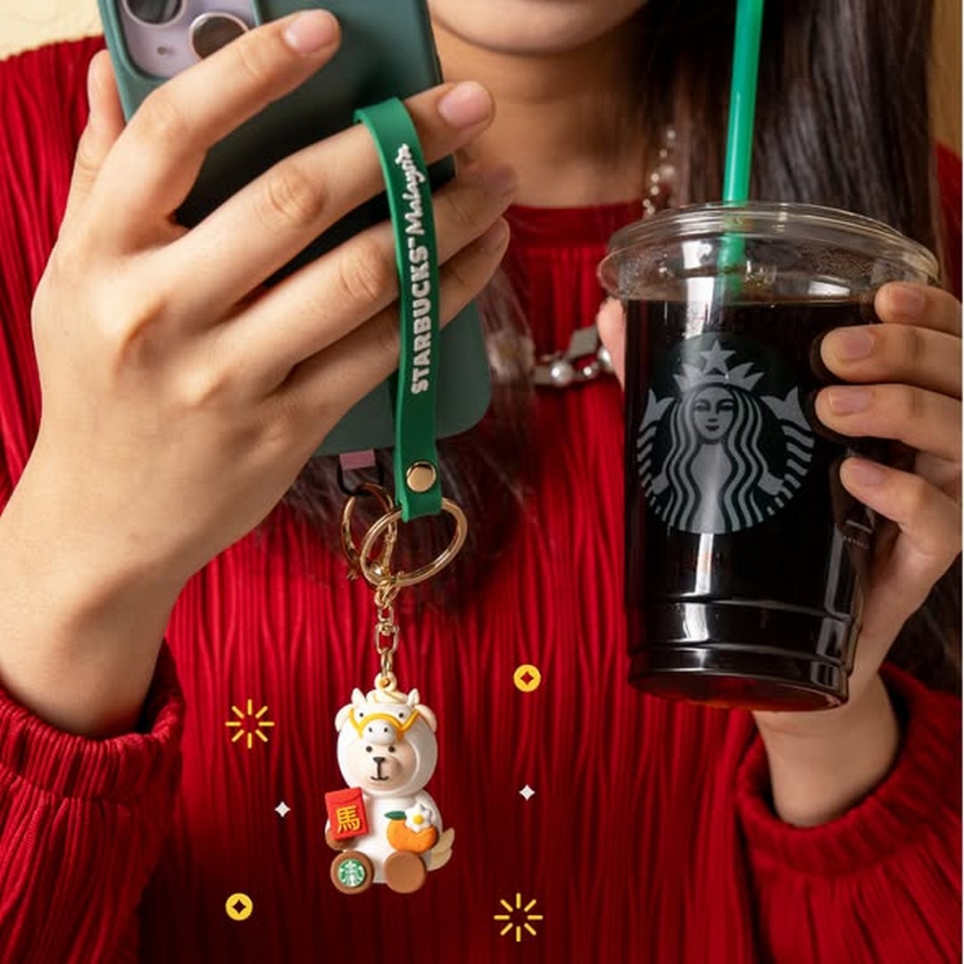 30 January 2026: Starbucks Malaysia: Lunar Horse Bearista Keychain ...