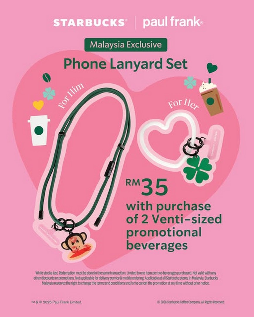 27 January 2026 onwards: Starbucks Malaysia x Paul Frank Phone Lanyard ...