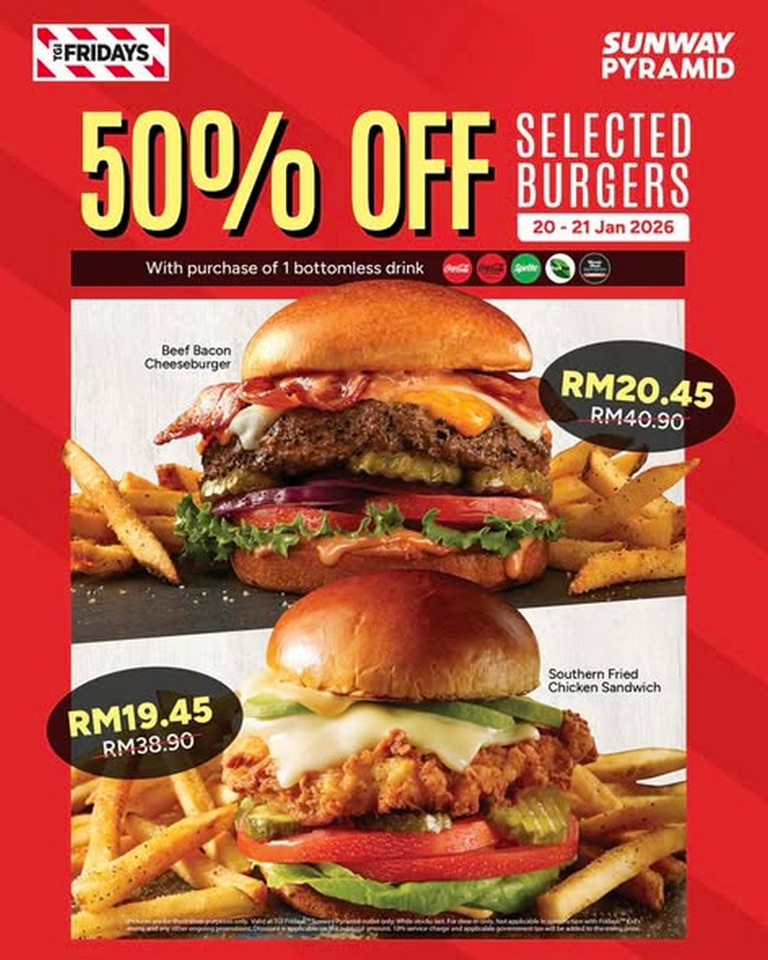 20-21 January 2026: TGI Fridays Malaysia: 50% Off Selected Burgers With ...