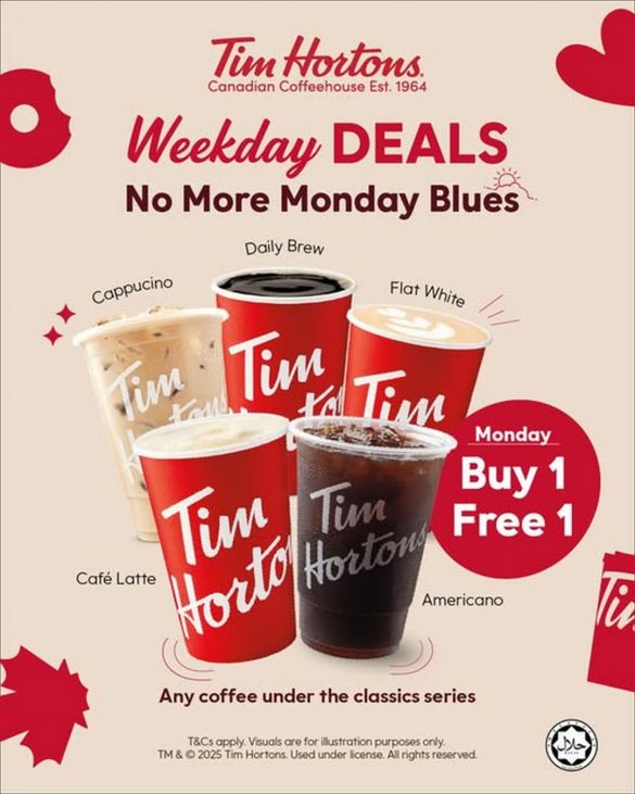 12 January 2025: Tim Hortons Malaysia: Buy 1 Free 1 Classic Coffee ...