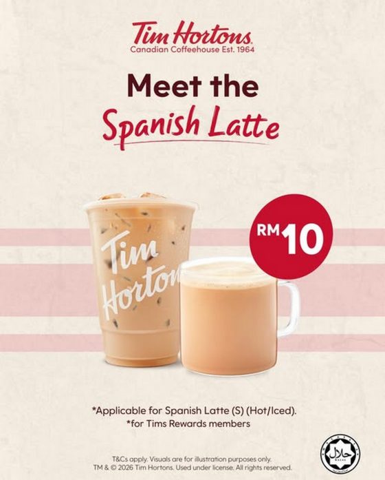 8 January 2026 onwards: Tim Hortons Malaysia: Kickstart 2026 with ...