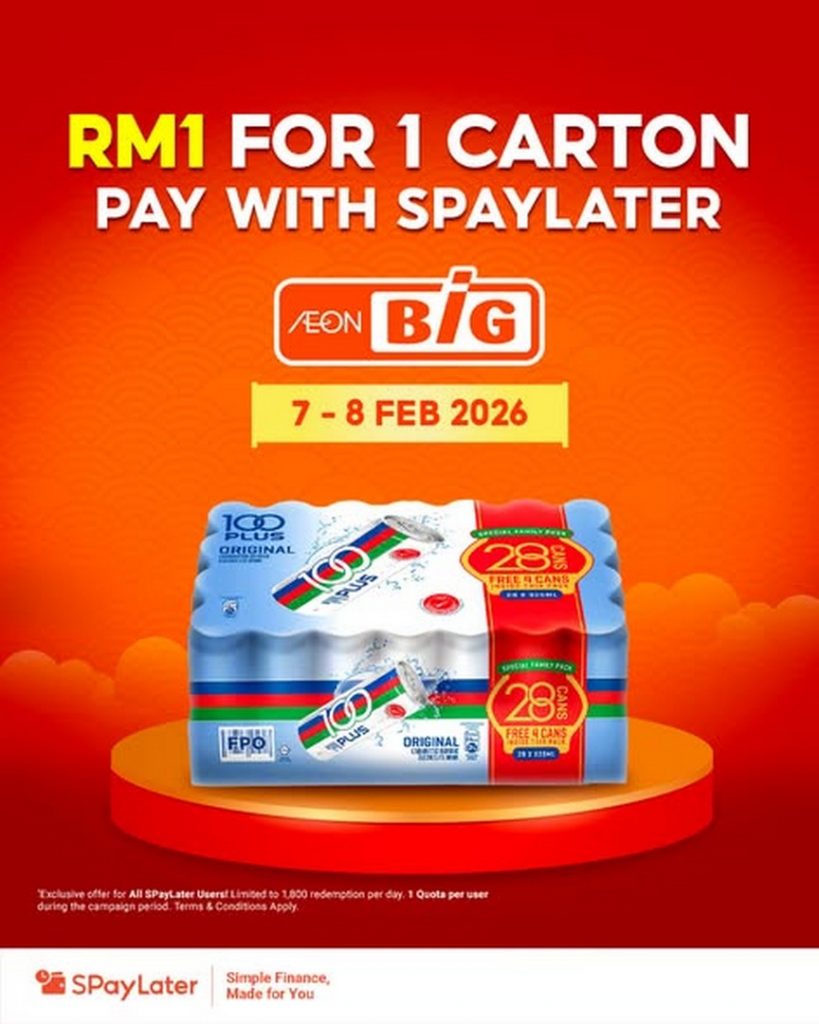 7–8 February 2026: AEON BiG Malaysia: RM1 100PLUS Carton Deal with ...