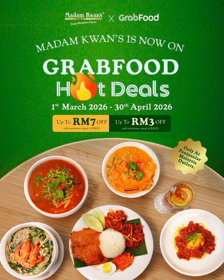 1 March-30 April 2026: Madam Kwan’s: Hot Deals on GrabFood Delivery ...