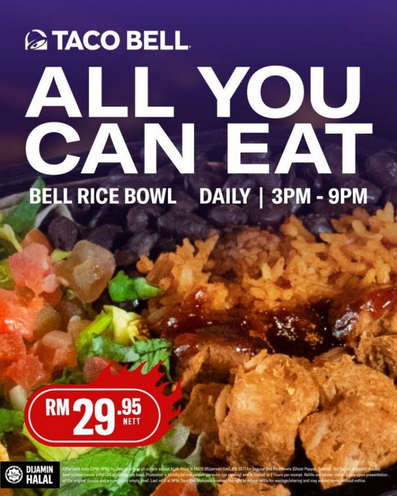 10 February 2026 Onward: Taco Bell Malaysia: Bell Rice Bowl Buffet RM29 ...