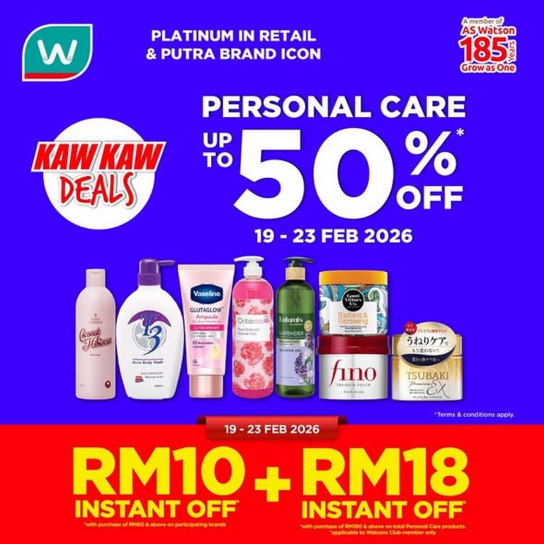 19–23 February 2026: Watsons Malaysia KAW KAW Deals Sale with RM18 ...