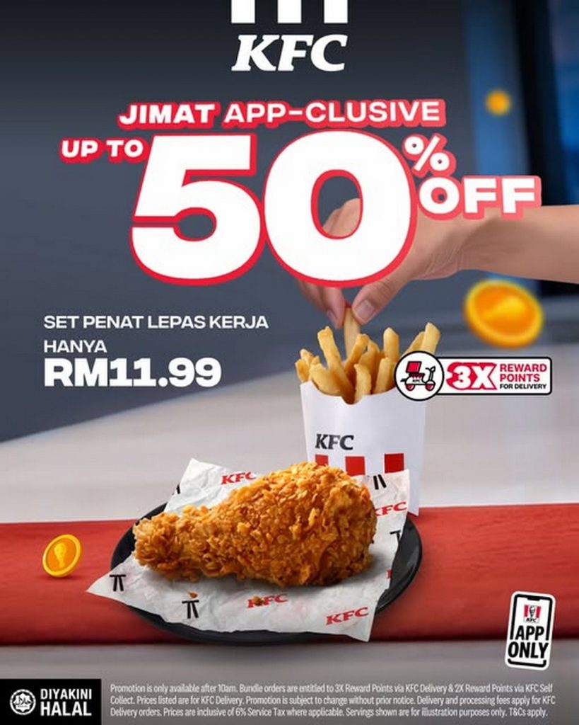 6 March 2026 onwards: KFC Malaysia App-Exclusive Chicken and Fries Deal ...