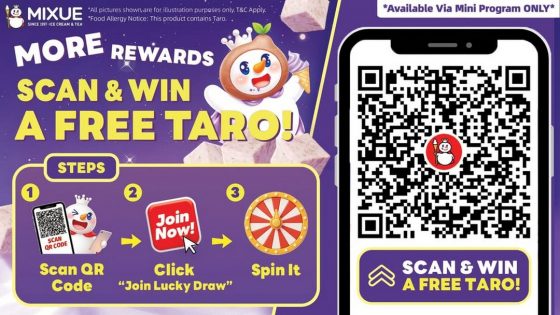 1-30 April 2026: MIXUE Malaysia Scan & Win FREE Taro Drink Promotion ...