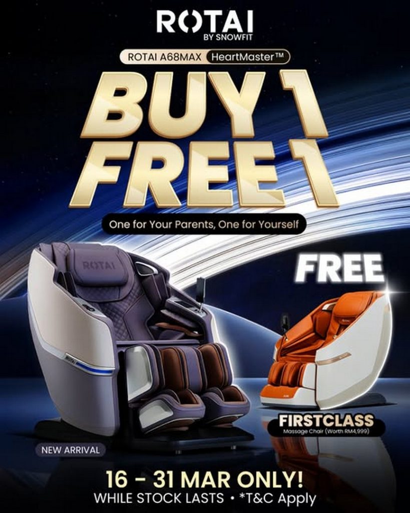 16–31 March 2026: SnowFit Malaysia Buy 1 Free 1 Massage Chair Promotion ...