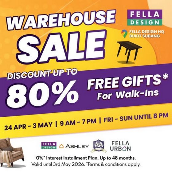 24 April to 3 May 2026: Fella Design HQ Warehouse Sale in Shah Alam ...