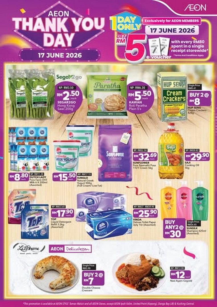 17 June 2026: AEON Malaysia Thank You Day Member Appreciation Event ...
