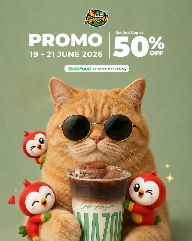 19–21 June 2026: Café Amazon GrabFood Promotion: 50% OFF 2nd Cup Coffee ...