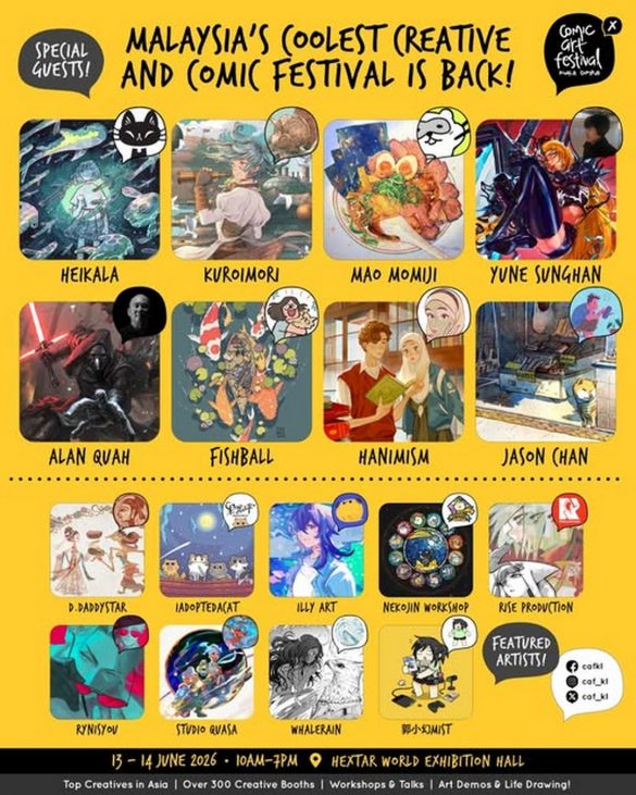 13–14 June 2026: Comic Art Festival Kuala Lumpur X Returns with Over ...