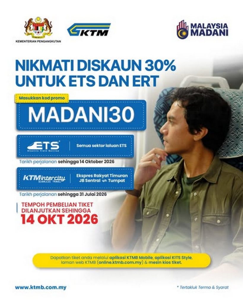 15 April-14 October 2026: KTM Berhad MADANI30 ETS & ERT Discount ...