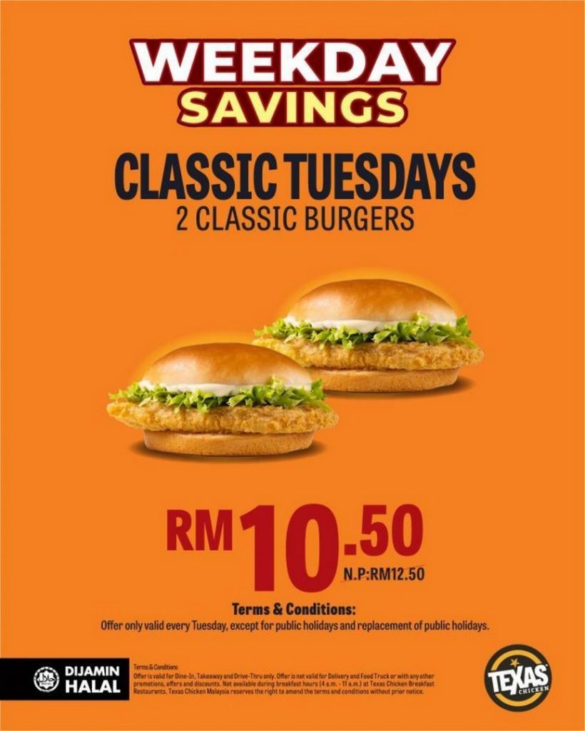 23 June 2026 onwards: Texas Chicken Malaysia Classic Tuesdays Promotion ...