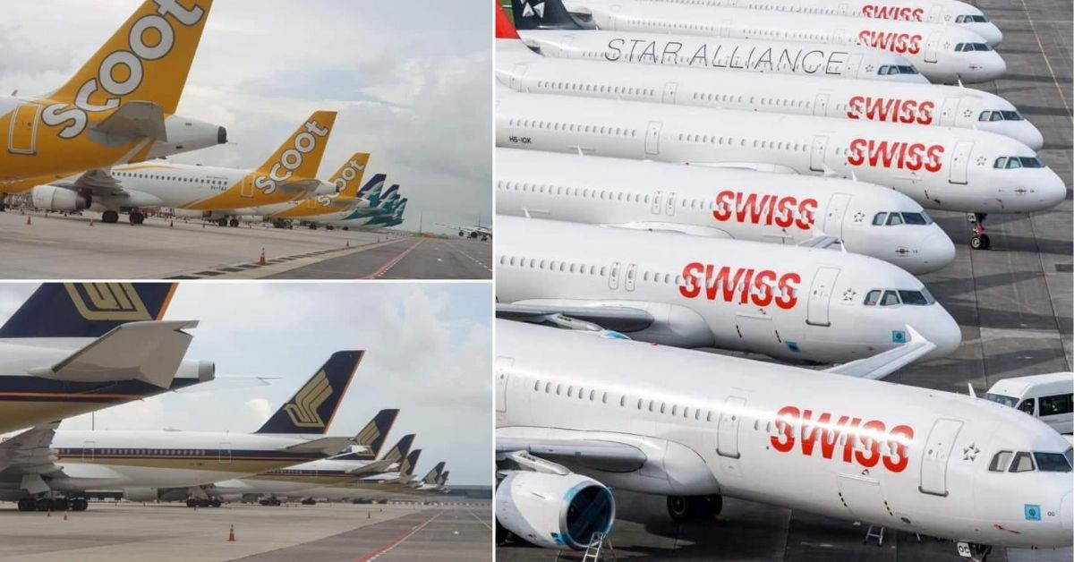 Rare Scene That You'll Ever See The Aeroplane Grounded and Parked at ...