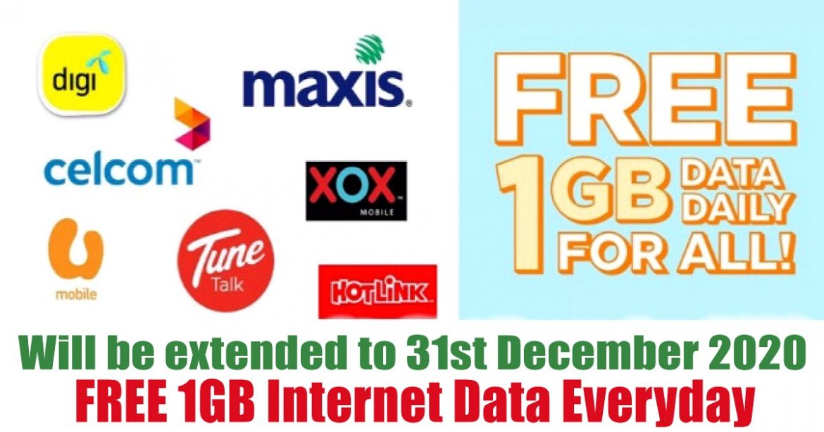 Good News! FREE 1GB Internet Data Everyday will be extended to 31st ...