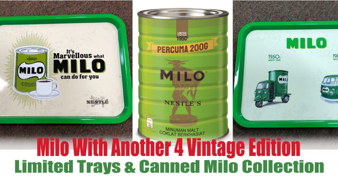 Milo With Another 4 Vintage Edition Limited Style Trays And Canned Milo ...