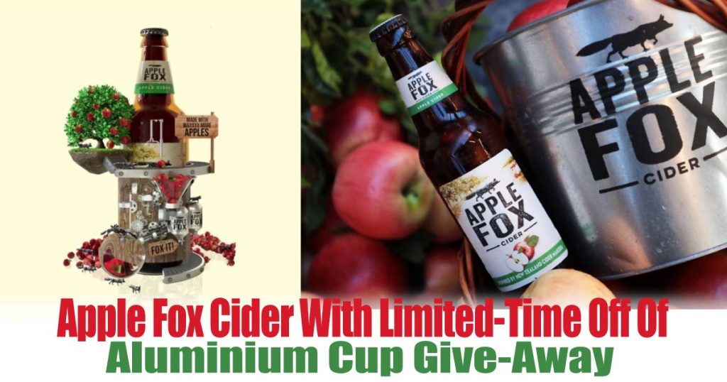 Apple Fox Cider With Limited Time Off Of Aluminum Cup Give-Away Plus ...
