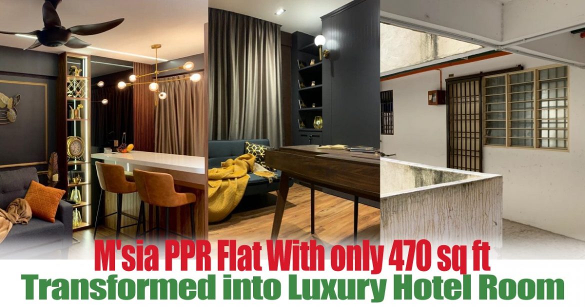 M'sia PPR Flat With only 470 sq ft Transformed into Luxury Hotel Room ...